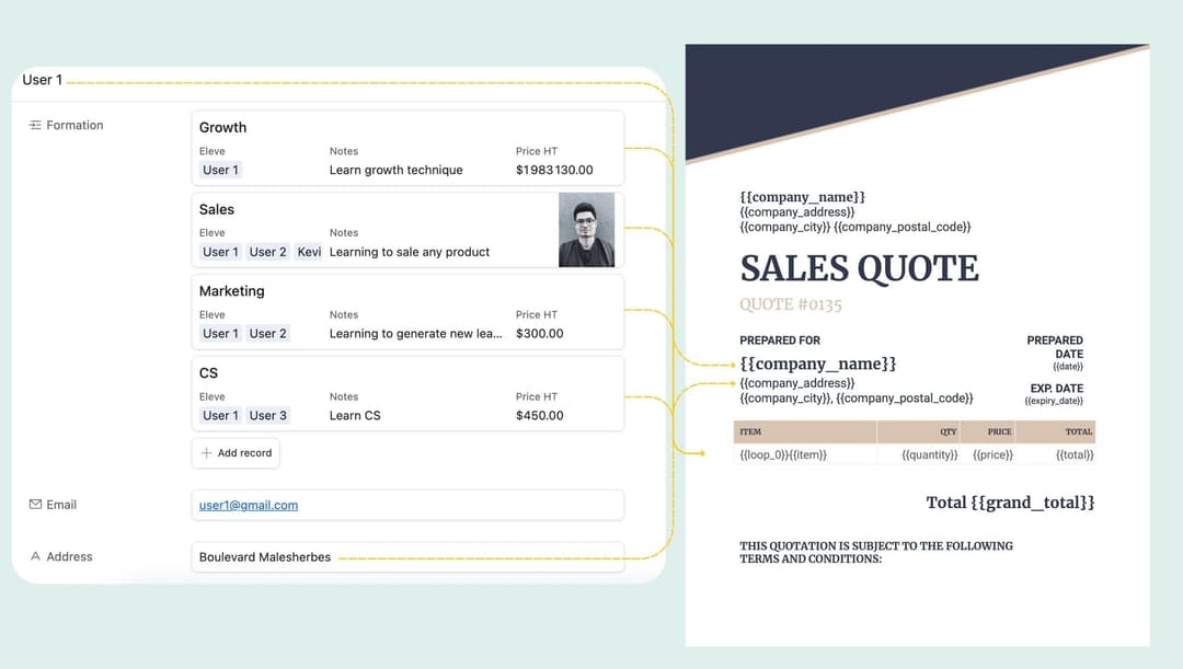 Generate PDF from Airtable Data